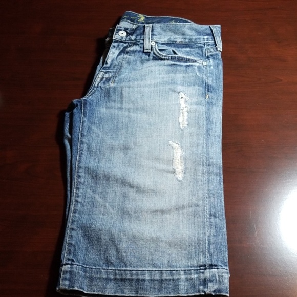 7 For All Mankind | Shorts | 7 Fam Dojo Short Bermuda Distressed | Poshmark